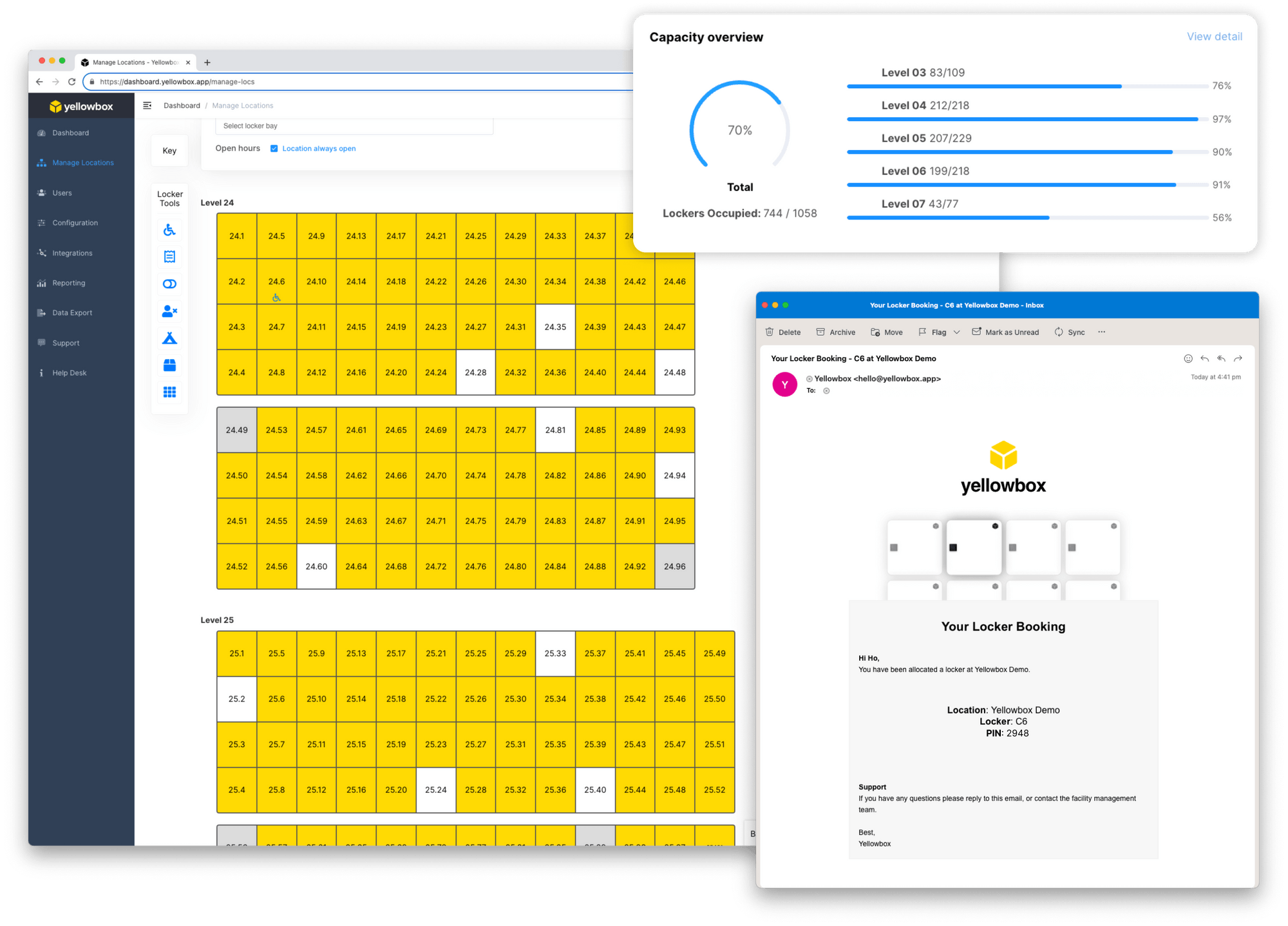 Yellowbox Smart Lockers | Workplace Storage, Parcel and End of Trip